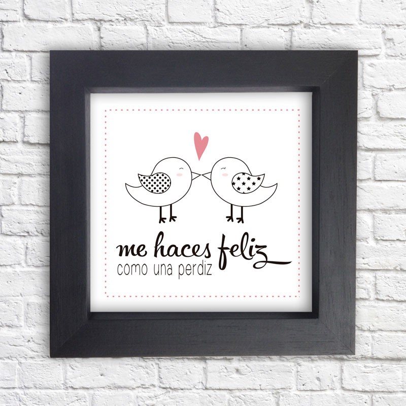 Cuadro 'Me haces feliz' Regalos para Quien